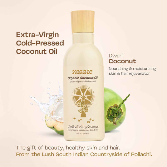 Maate Organic Coconut Oil | Extra Virgin Cold Pressed | Zero Heat ...